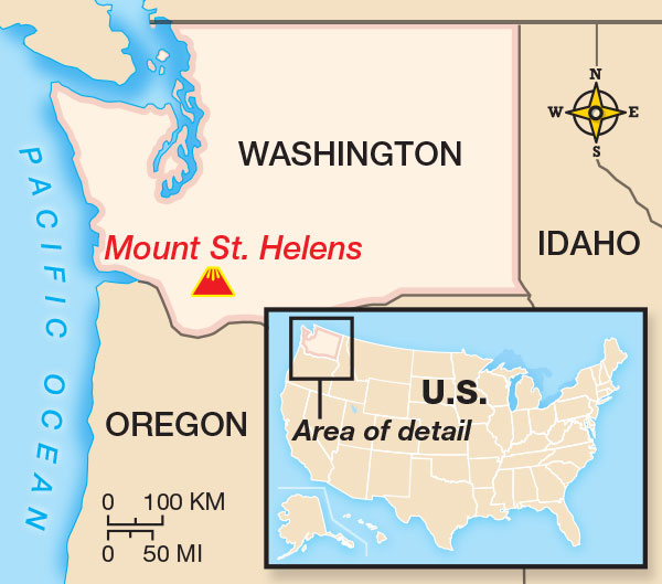 Mount St Helens Map Mt St Helens Climbing Map Untamed Science