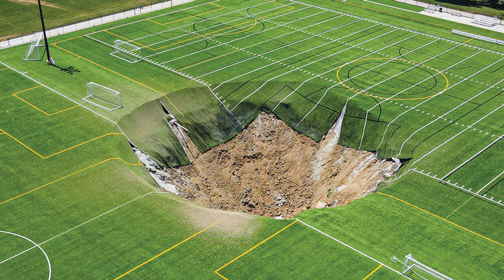 This Sinkhole Swallowed a Soccer Field! | Earth Science Article for ...